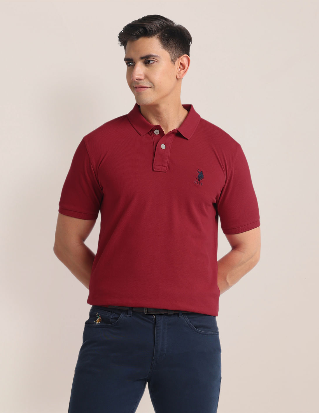 Buy U.S. Polo Assn. Slim Fit Cotton Polo Shirt - NNNOW.com